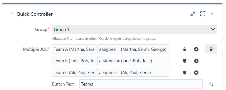 Custom JQL Dropdowns/ Custom JQL Buttons
