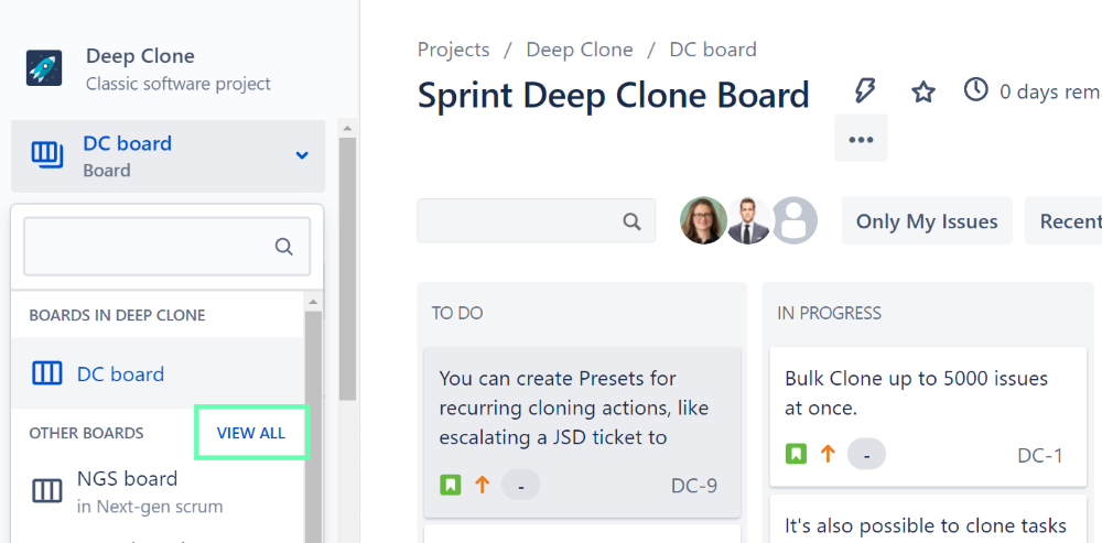 How to clone a Jira project including the board?